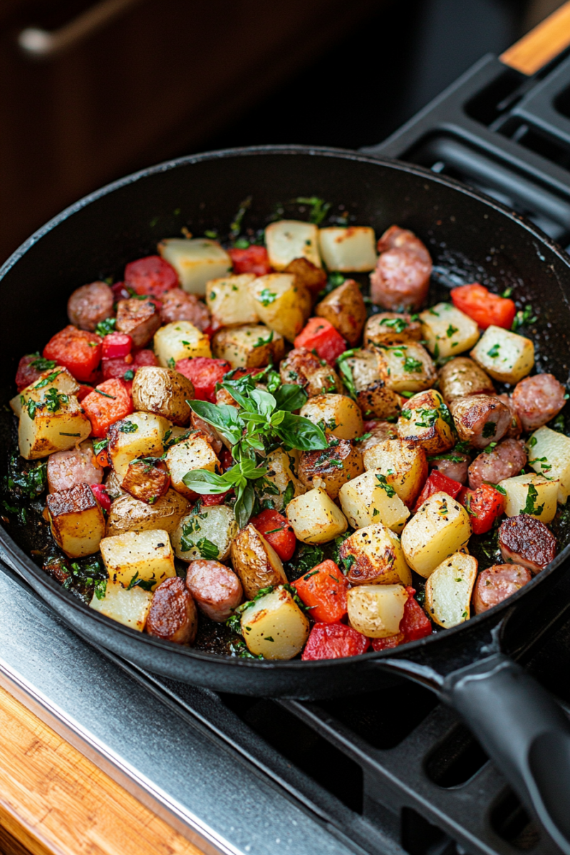 Sausage and Potato Hash for a Hearty Dinner - Urban Comfort St Pete