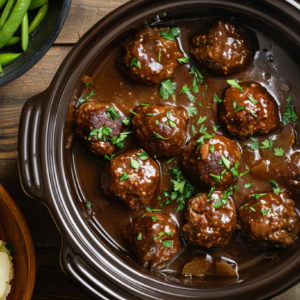 Slow Cooker Salisbury Steak Meatballs - Urban Comfort St Pete